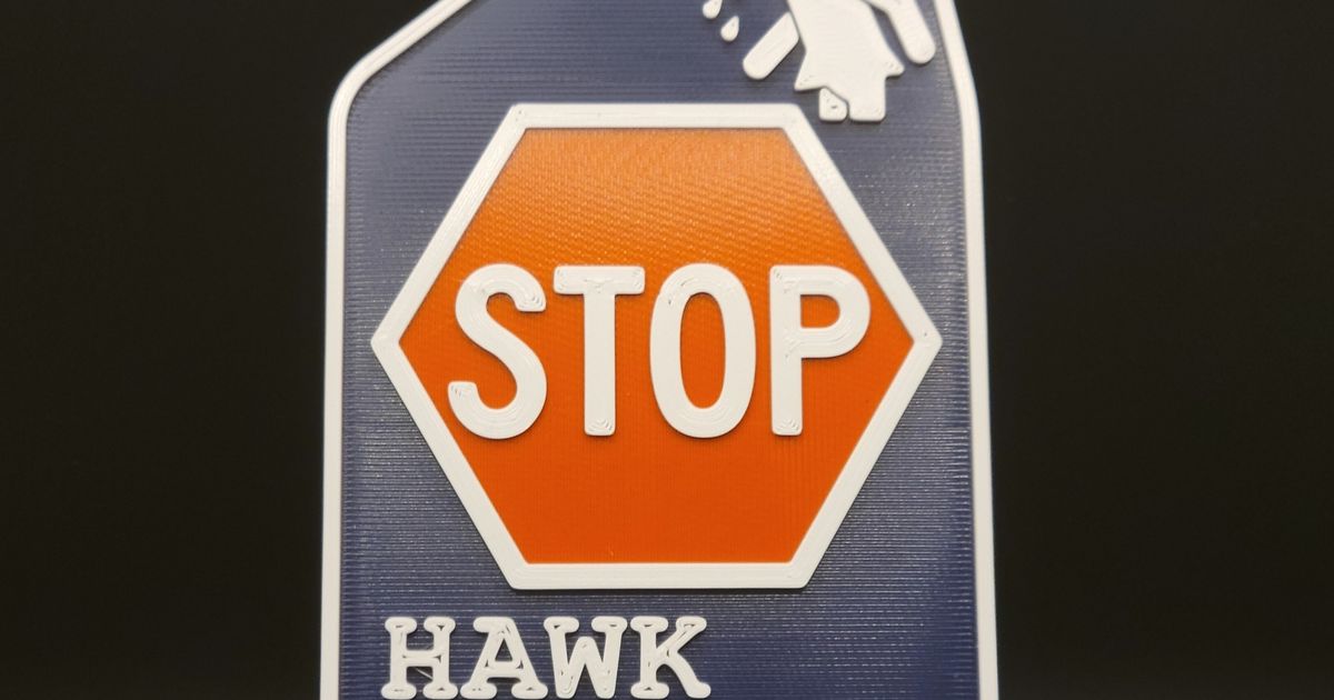 Hawk Tuah Door Hanging Stop Sign (Single filament printer friendly) by ...