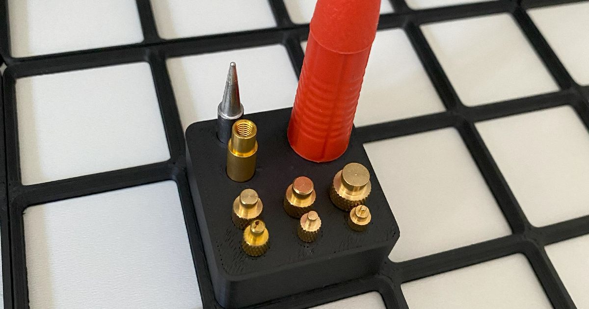 Simple Gridfinity Heat Set Insert Tip Organiser by Igelhacker | Download free STL model ...