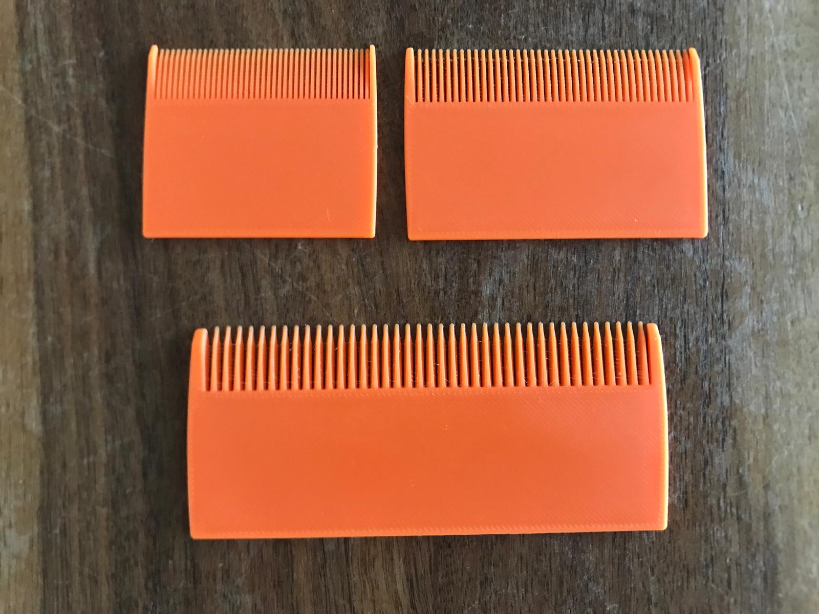 Lice Comb flat in 3 sizes by Highcooley | Download free STL model ...