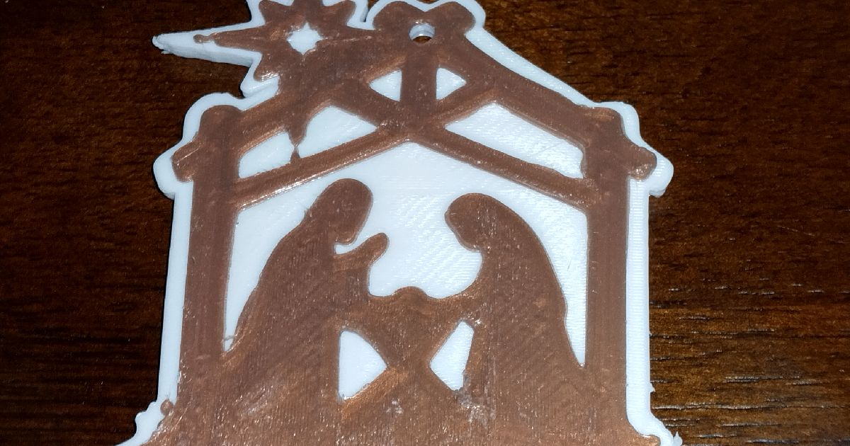 Nativity Christmas Ornament by Jérémy Reeder | Download free STL model ...