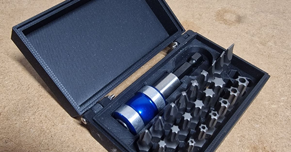Bit Holder Box for Screwdriver by A.F_3D Print | Download free STL ...
