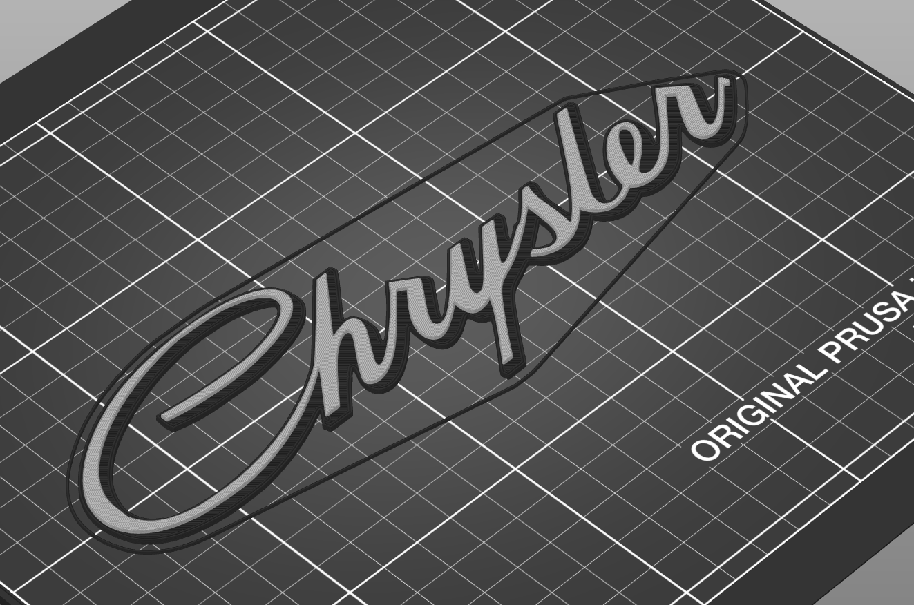 Chrysler script emblem by L7899 | Download free STL model | Printables.com