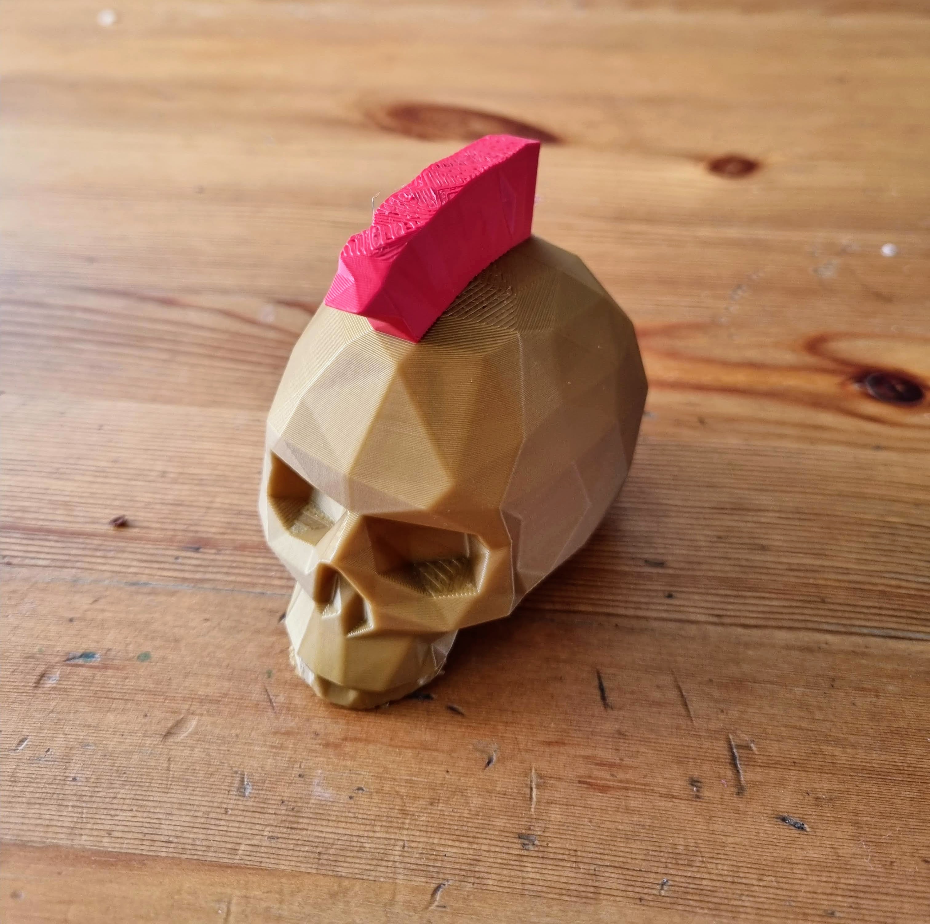 Low poly punk skull by VSP | Download free STL model | Printables.com