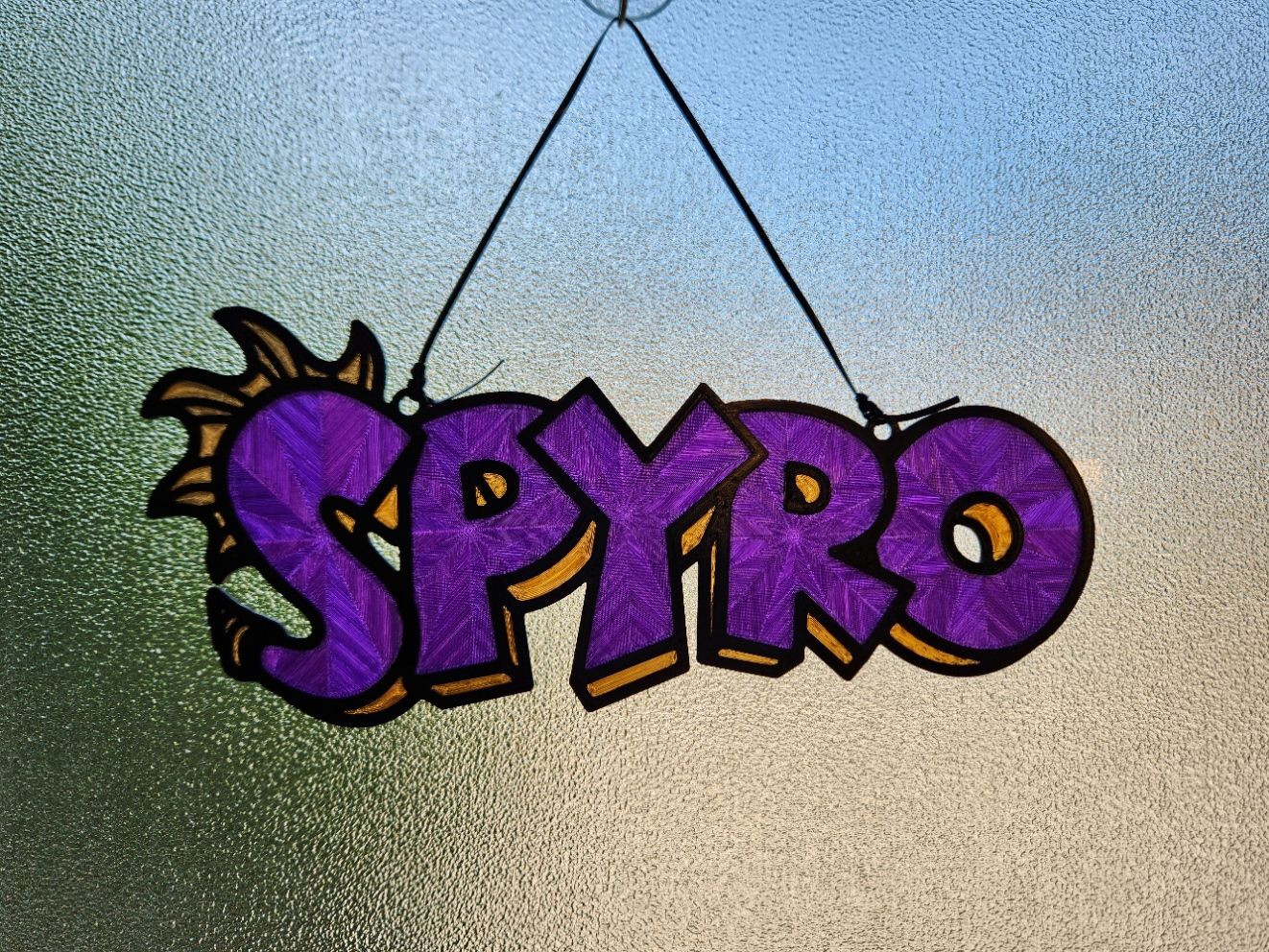 Spyro Logo Suncatcher (faux stained glass) by Amethyst3D | Download ...