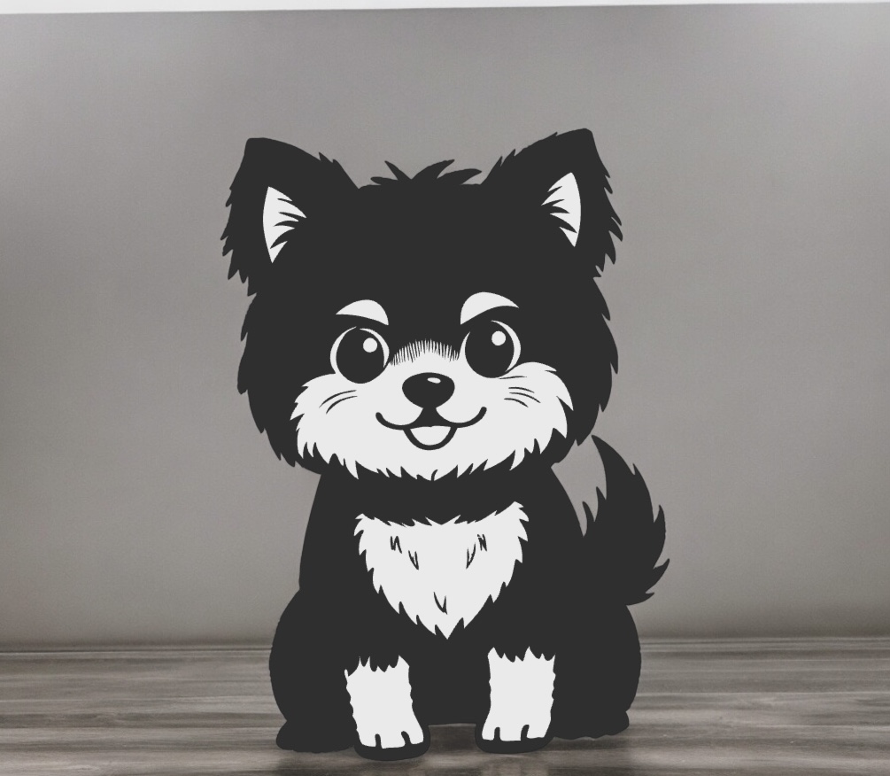 2D dog wallart decoration by Rott3D | Download free STL model ...