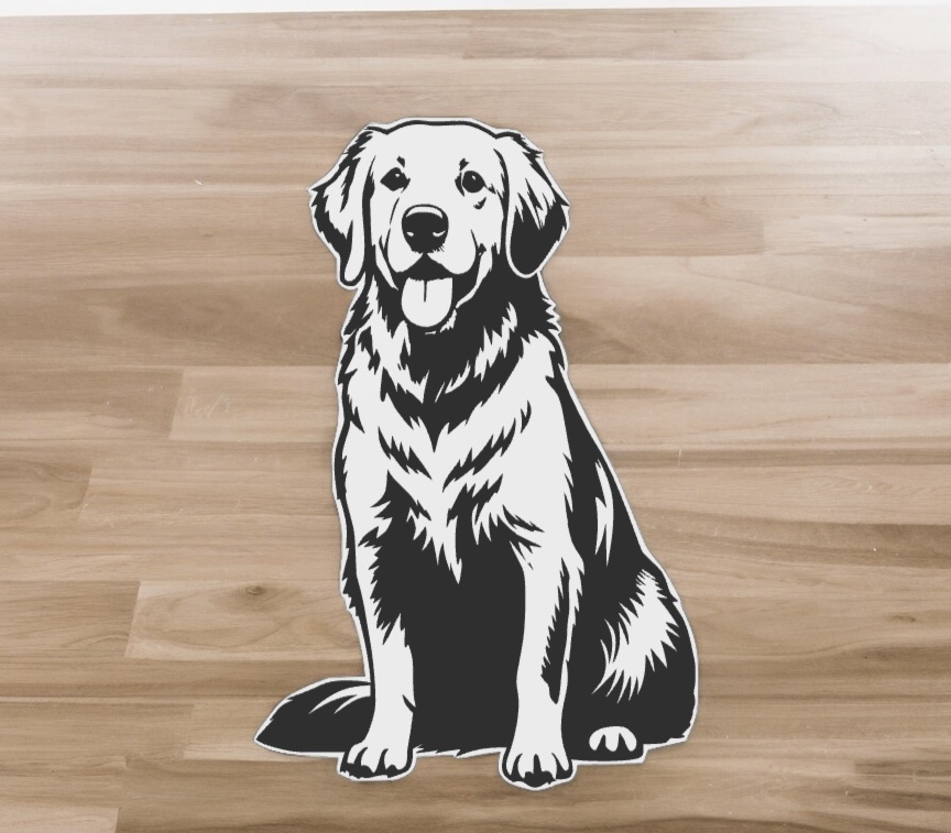 2D dog wallart decoration by Rott3D | Download free STL model ...