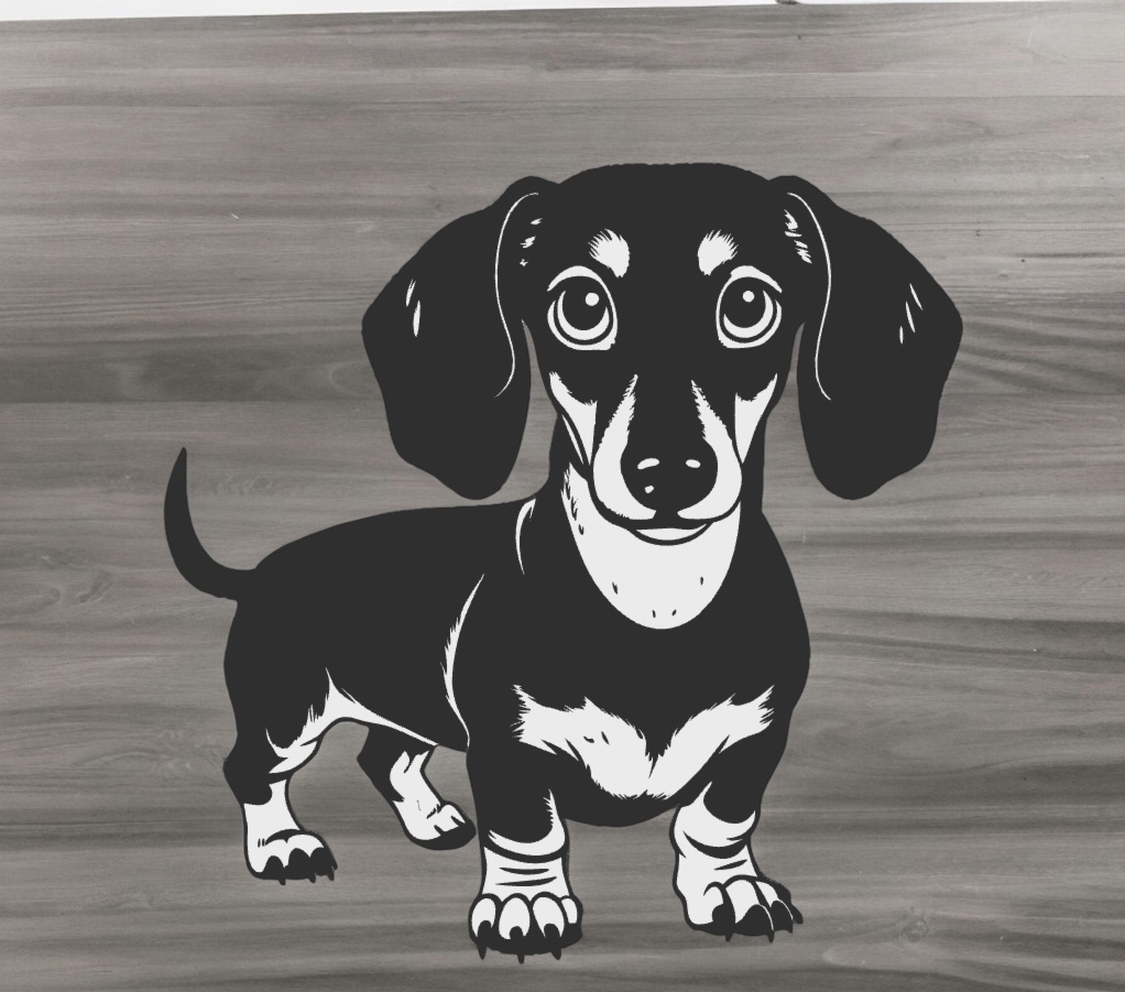 2D dog wallart decoration by Rott3D | Download free STL model ...