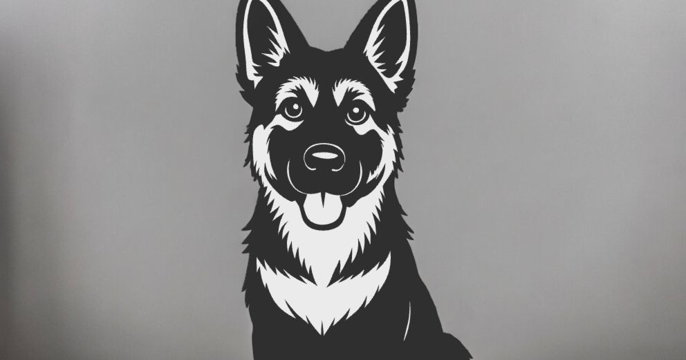 2D dog wallart decoration by Rott3D | Download free STL model ...