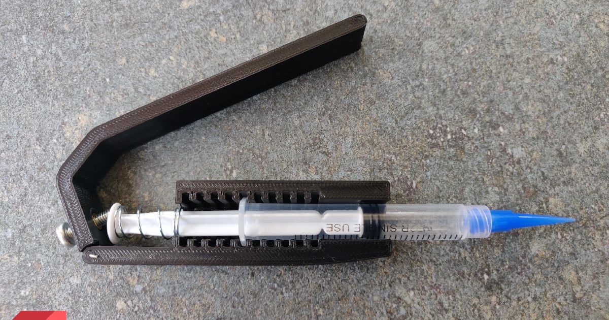 Manual solder flux dispenser for 3ml syringe by Lajo | Download free ...