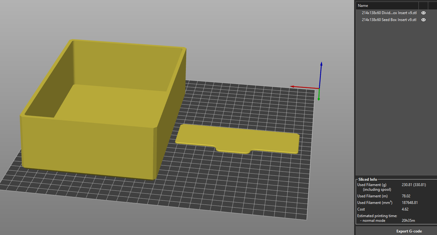 Seed Box Organiser Insert and Dividers by Trickyhicky | Download free ...