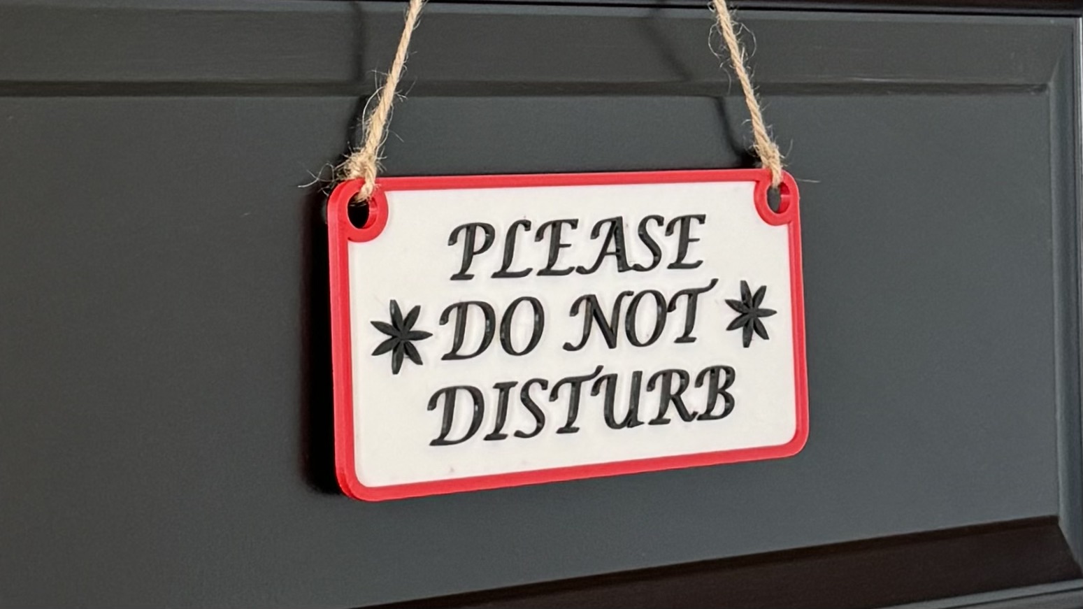 Polite "Do Not Disturb" door sign. by jimkata | Download free STL model ...