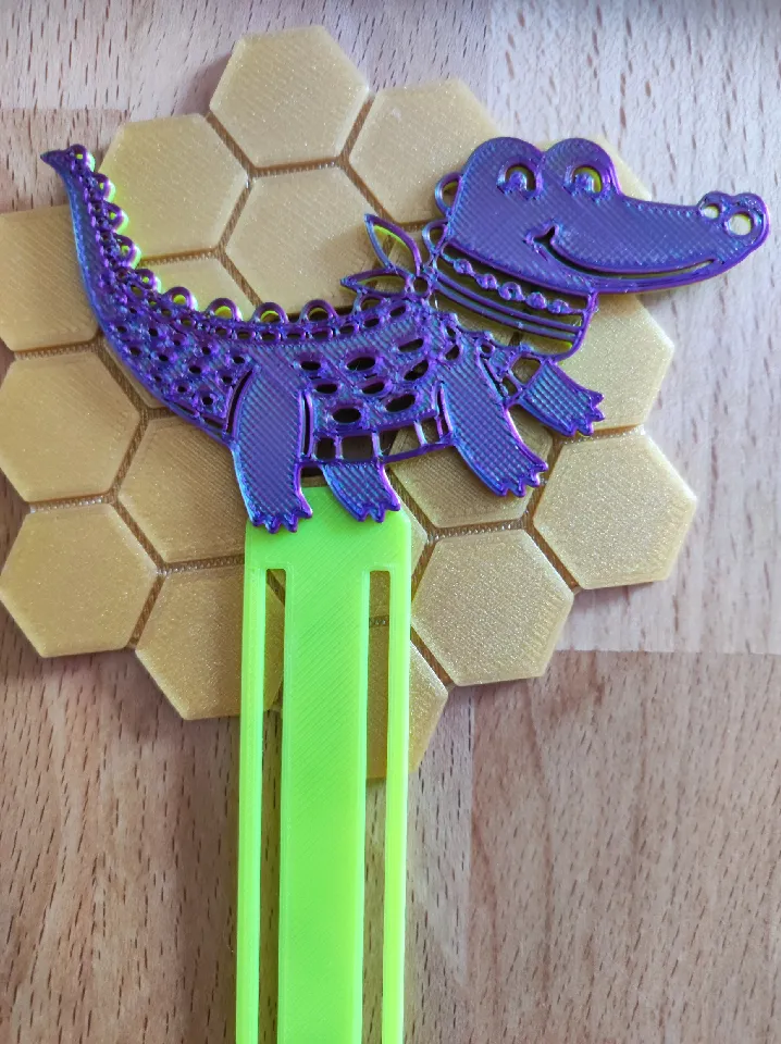 Crocodile bookmark by Eva Máčová | Download free STL model | Printables.com