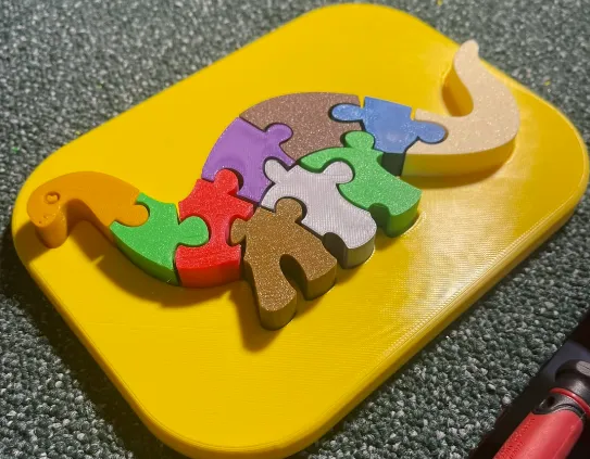 Brontosaurus Puzzle for Kids by ideat0m | Download free STL model ...