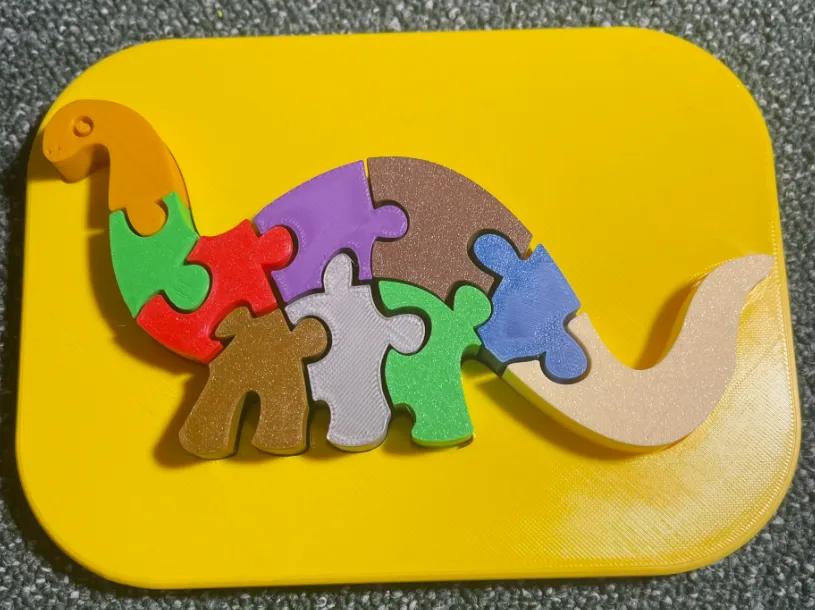 Brontosaurus Puzzle for Kids by ideat0m | Download free STL model ...