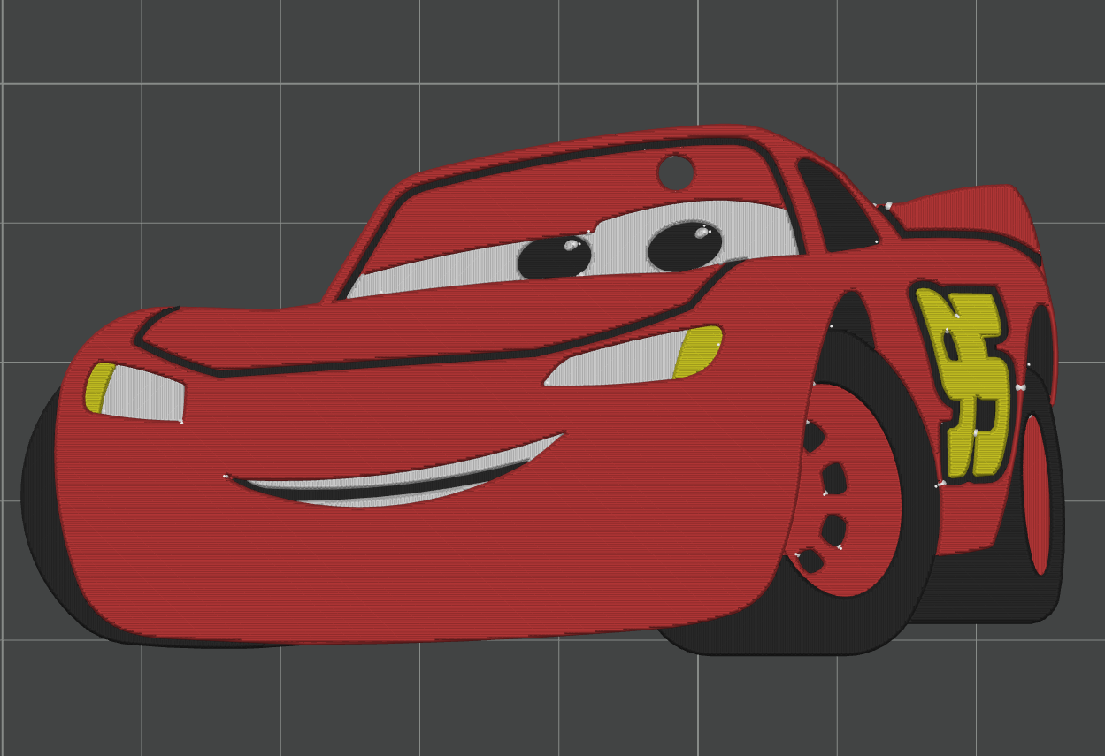Lightning Mcqueen keychain by CDS_3D | Download free STL model ...