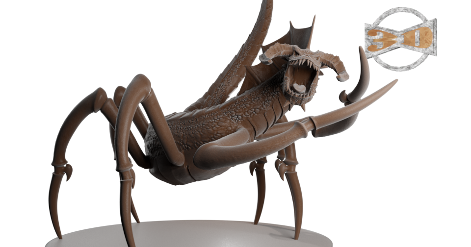Black Dragon Spider by EdwinD | Download free STL model | Printables.com
