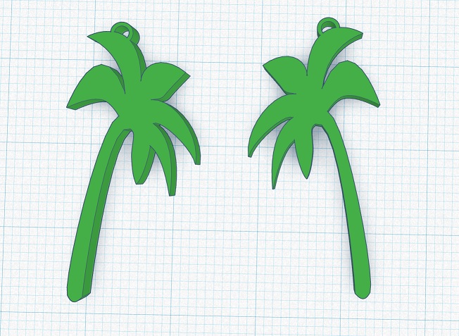 Palm Tree earring by punisher187 | Download free STL model | Printables.com