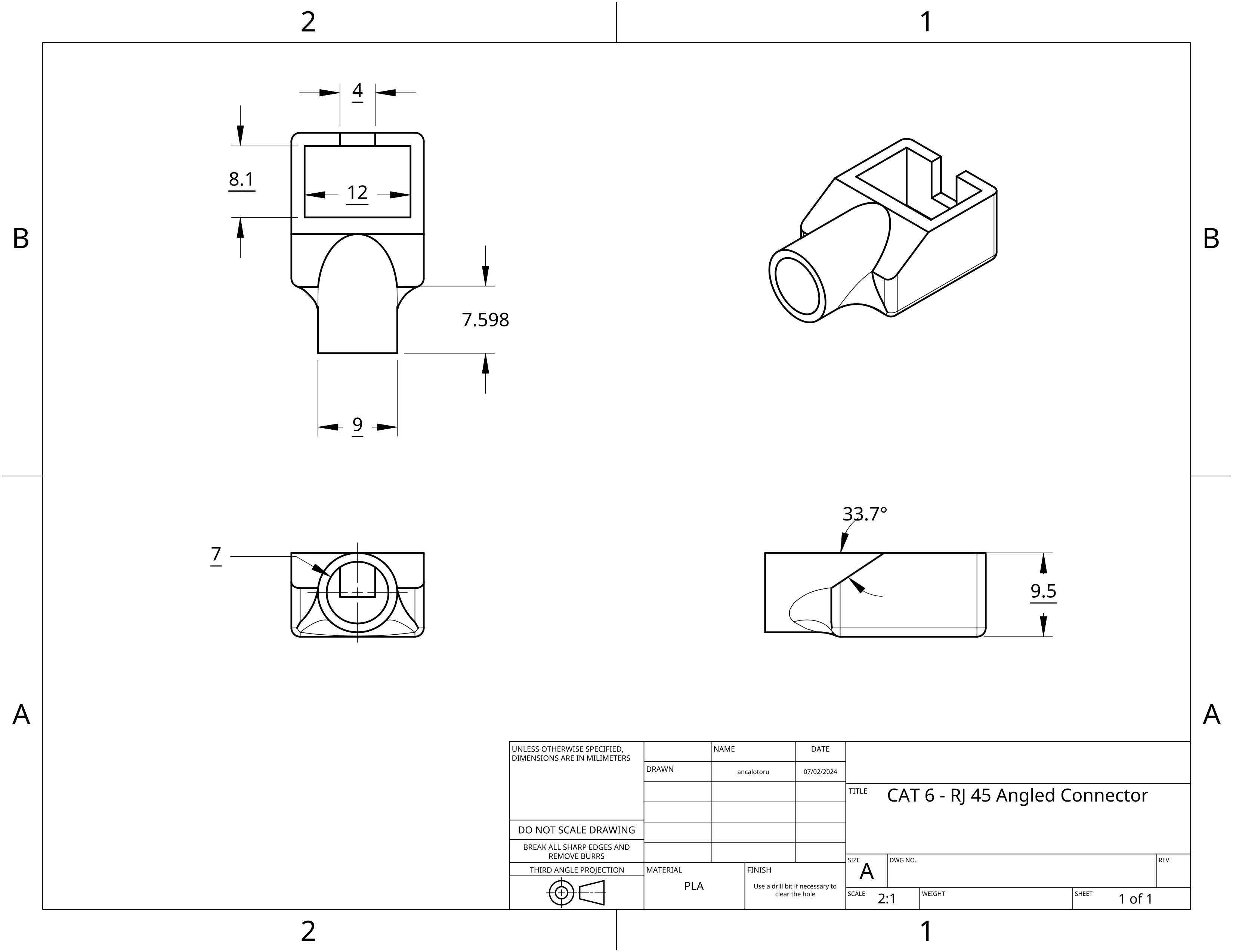 Cat 6 RJ45 90 degrees by ancalotoru | Download free STL model ...