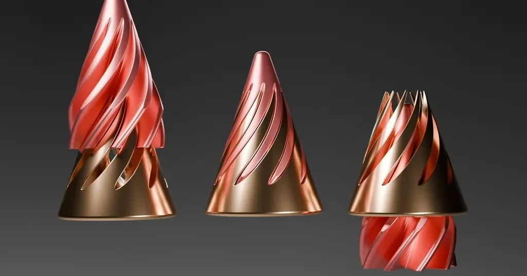 Spiral cone fidget toy Remixed by user_2671124238 - MakerWorld