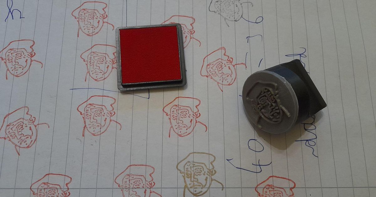 Stempel / stamp Martin Luther by kaytec | Download free STL model ...