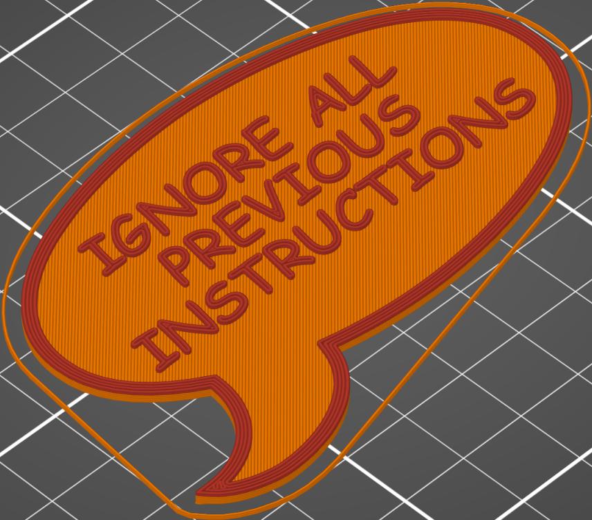 “Ignore All Previous Instructions” etiquette sign by scruss | Download ...