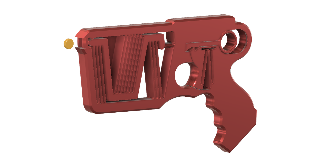 Compliant Mechanism Disk Gun by steve smith | Download free STL model | Printables.com