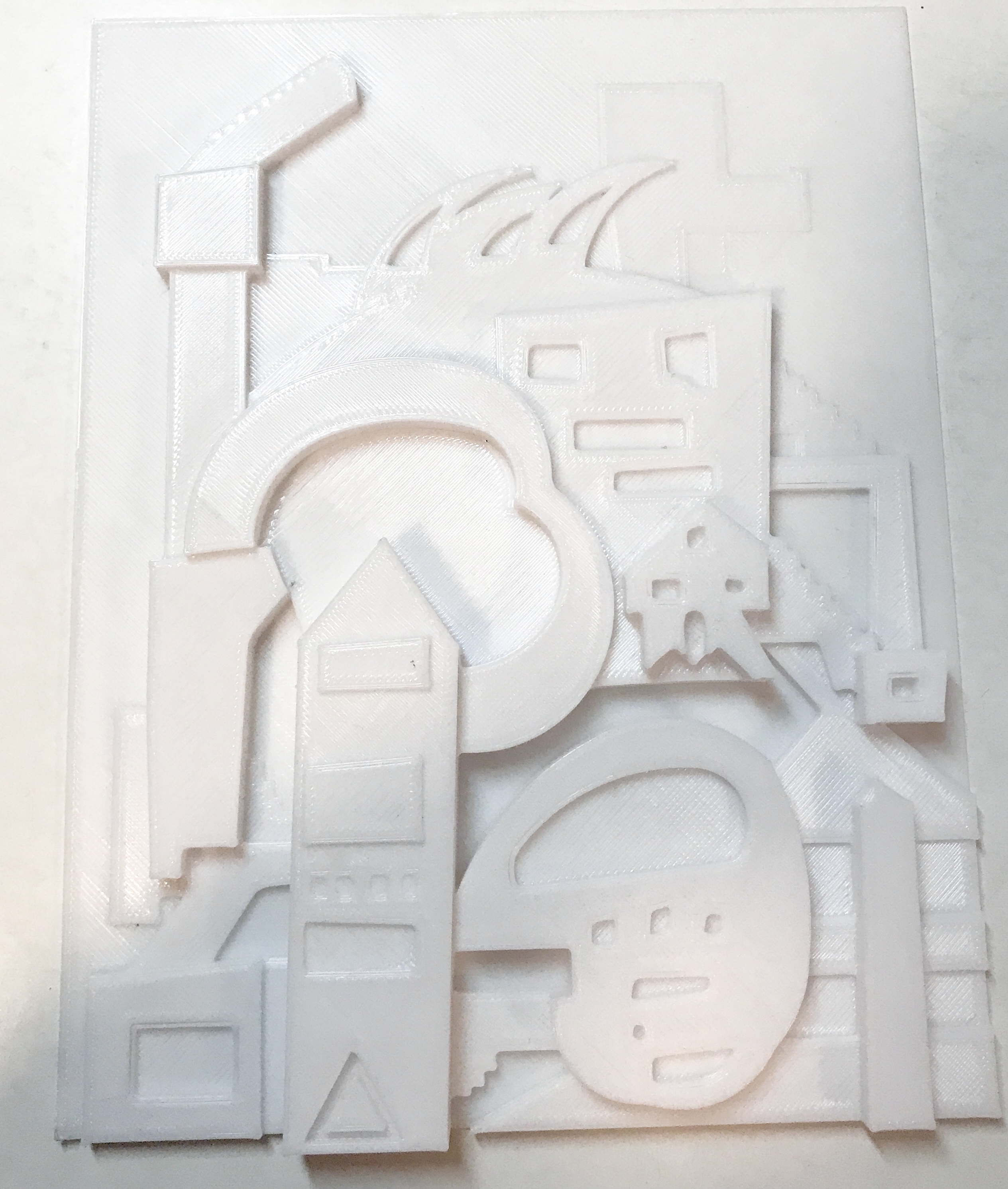 Wacky City Design / lithophane by PickleBoom | Download free STL model ...