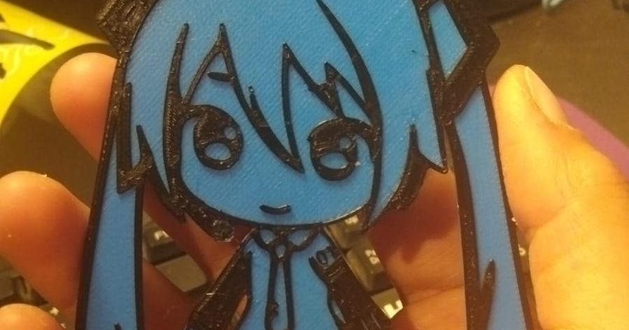 Hatsune Miku keychain with color swap (dual color) by I_make_things ...