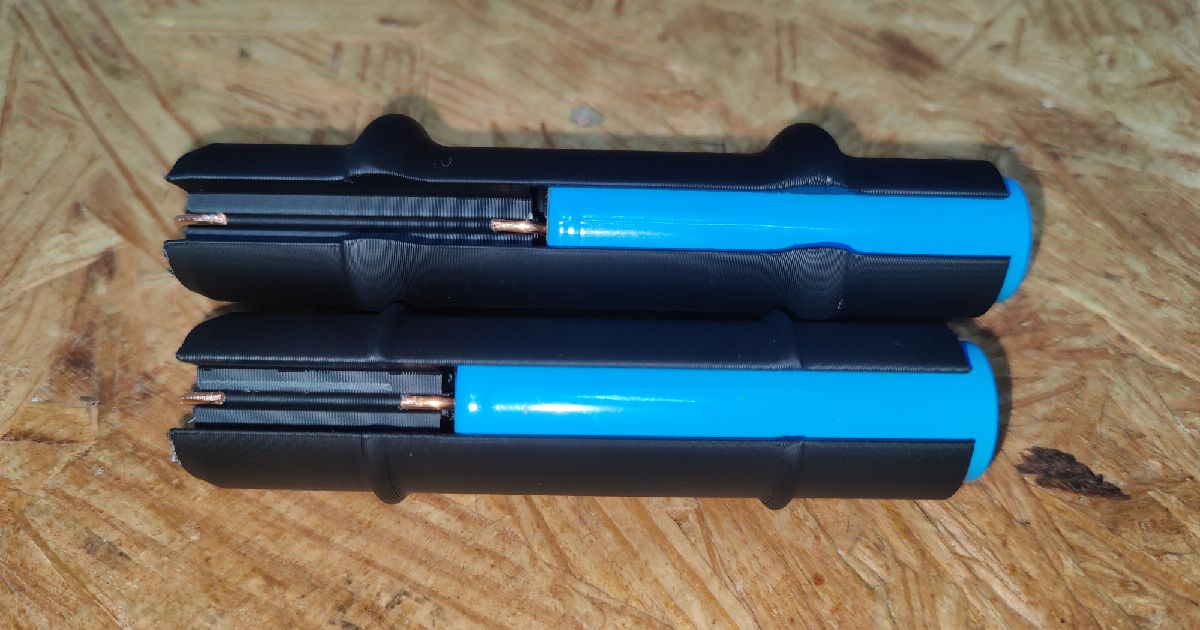 Dual C-cell & D-cell to 18650 Adapters by mindovermeta | Download free ...