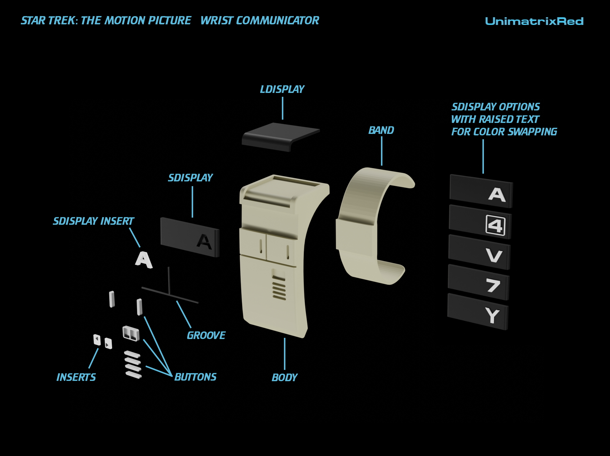 Star Trek: TMP Wrist Communicator by 𝗨𝗻𝗶𝗺𝗮𝘁𝗿𝗶𝘅𝗥𝗲𝗱🪐🌠 | Download free STL ...