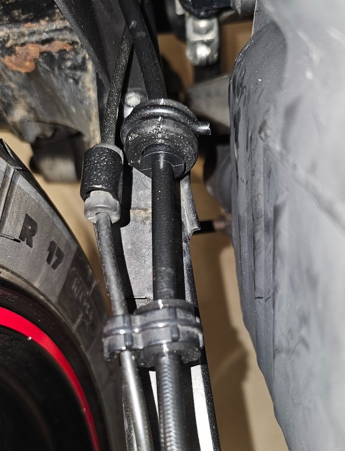 Kawasaki brake line grommets for thin braided steel line upgarde by Ray ...