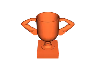 Strong arms trophy by me | Download free STL model | Printables.com