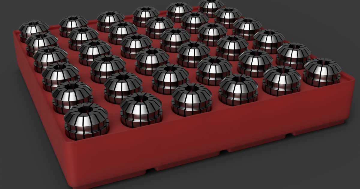 ER20 Collet Holder - Gridfinity by lo-tek-hi-life | Download free STL ...