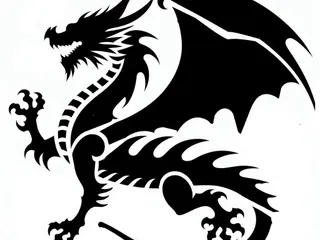 Stencil: Dragon by Nina Máčová | Download free STL model | Printables.com