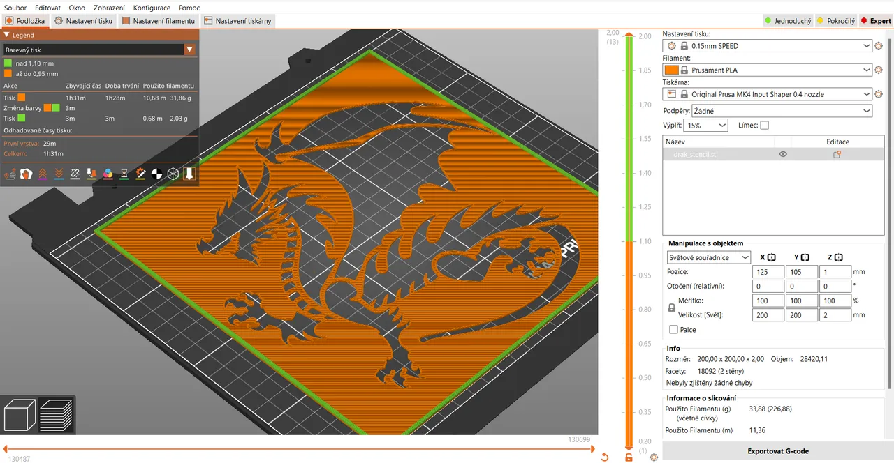 Stencil: Dragon by Nina Máčová | Download free STL model | Printables.com