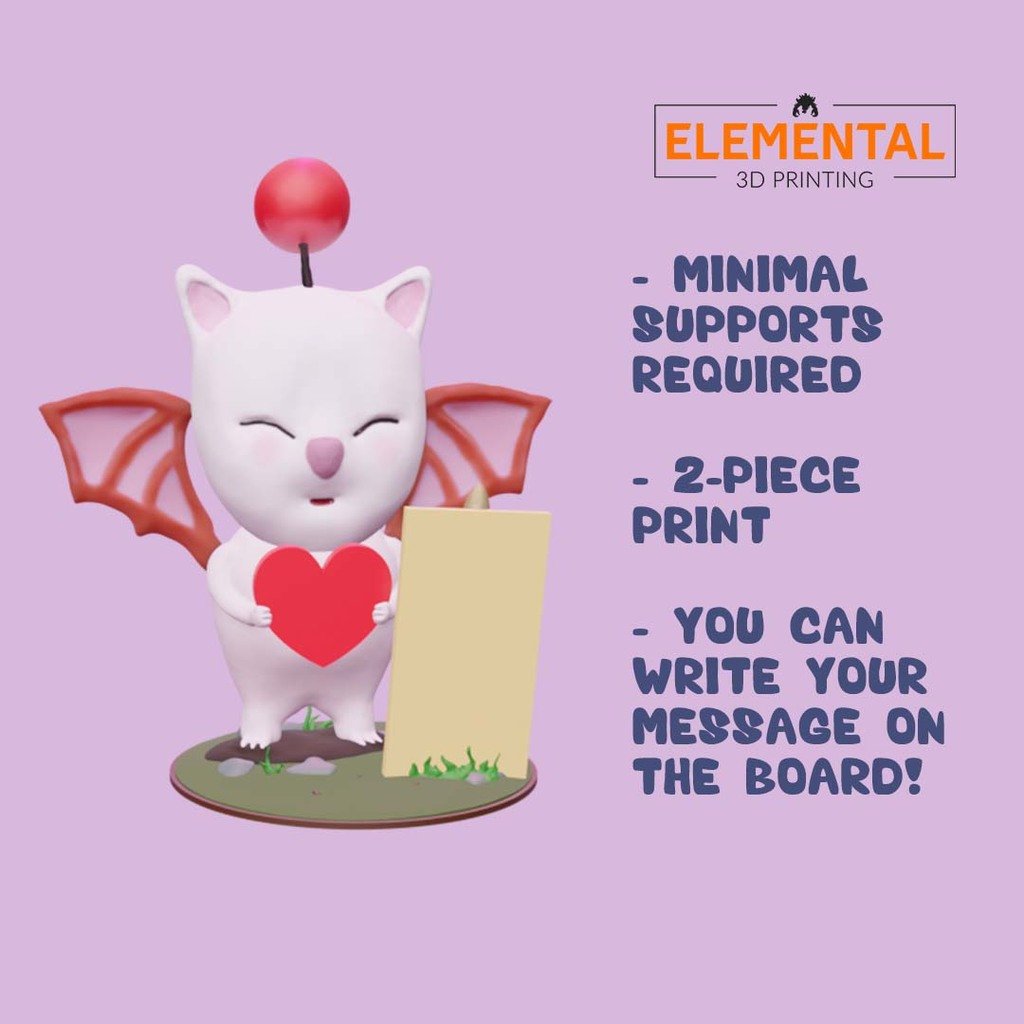 Valentine Moogle from Final Fantasy by elemental3dprinting | Download ...