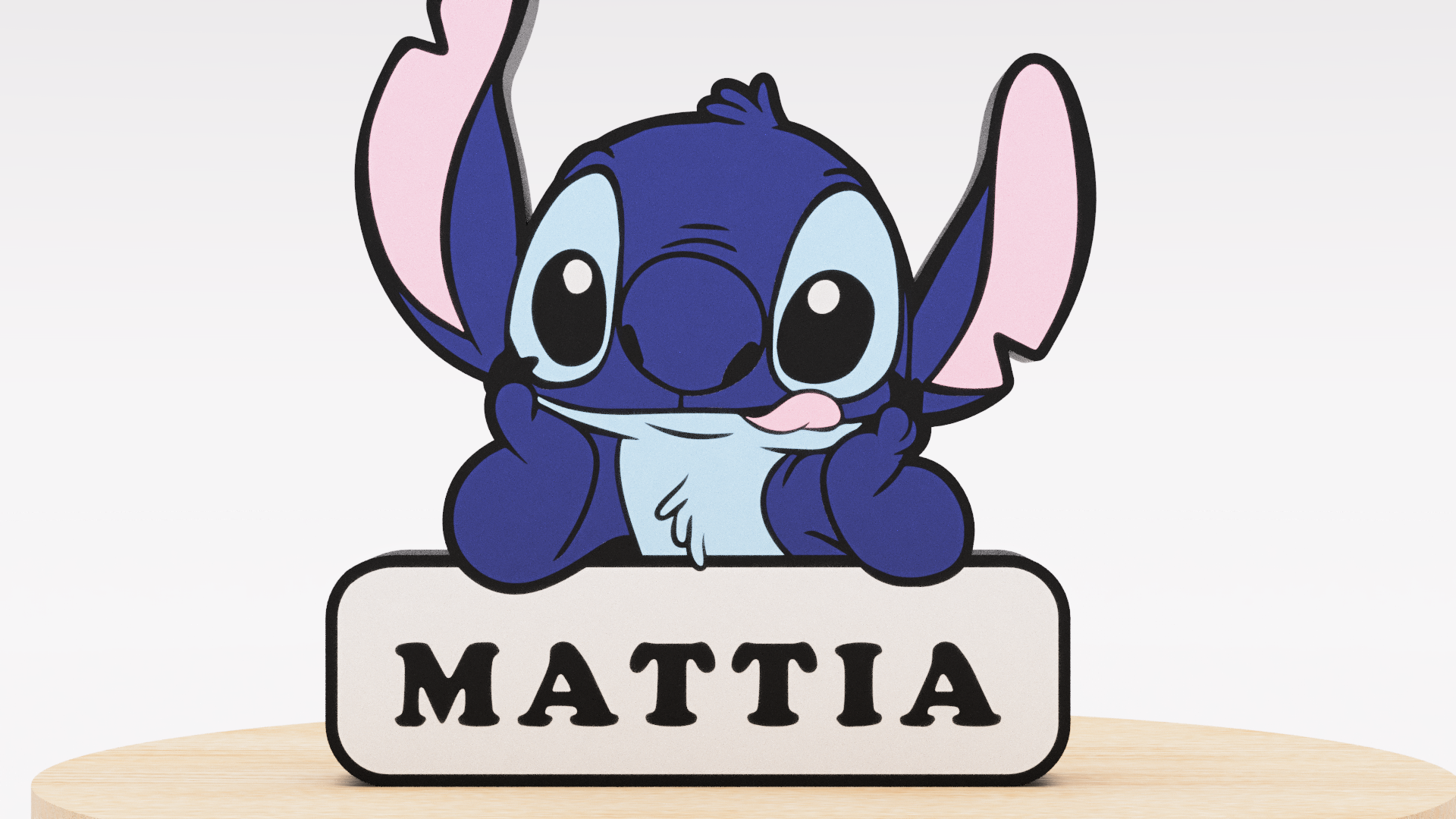 Stitch Lightbox with Your Name / LED Lamp by Valeria Momo & Mattia ...