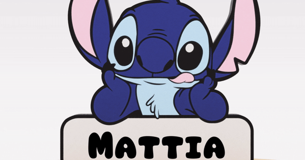 Stitch Lightbox with Your Name / LED Lamp by Valeria Momo & Mattia ...