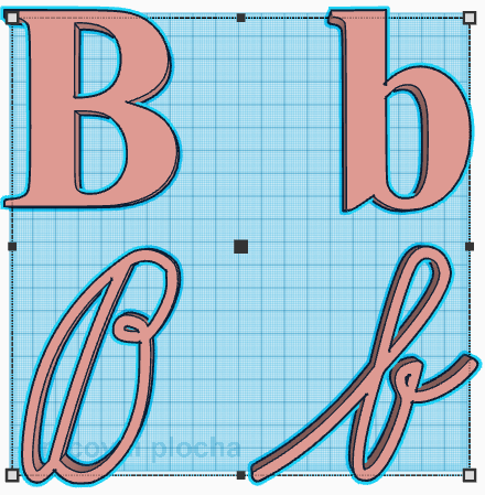 Simple letter Bb by Nina Máčová | Download free STL model | Printables.com