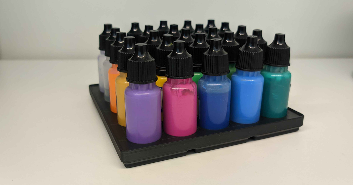 3x3 Gridfinity 25 Paint bottle Storage by FunthomTomate | Download free ...