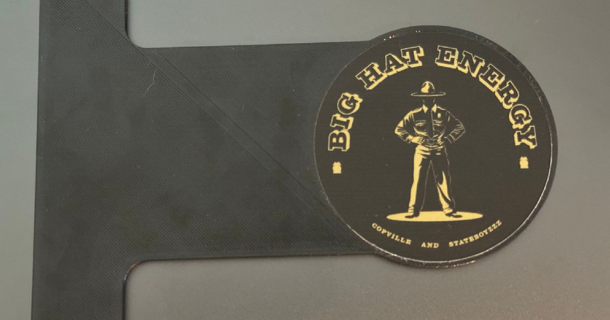 License Plate Sticker Holder 78mm by Chewy | Download free STL model ...