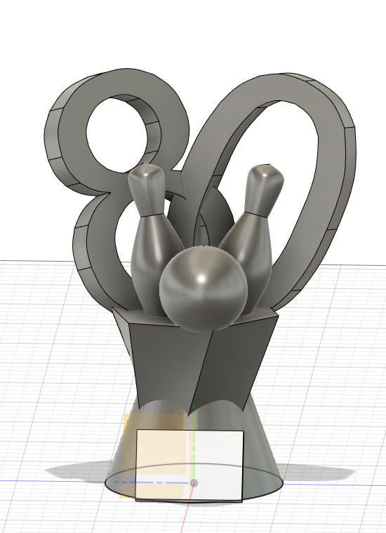 Bowling Trophy 80 Brirthday Pokal by Entropie | Download free STL model ...