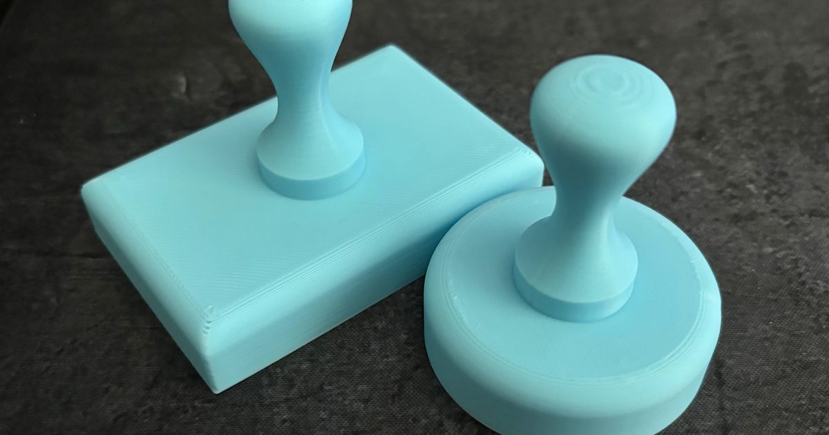 Stamp base with handle and tray by Coolbruh | Download free STL model ...