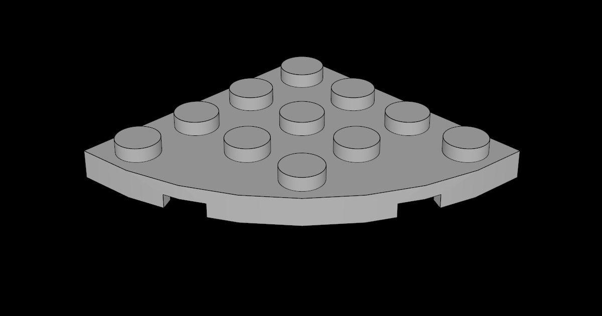 Lego Compatible (30565.dat) Plate 4 x 4 Corner Round by thall72 ...