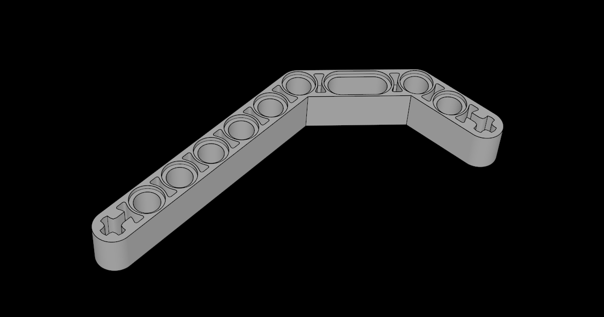 Lego Compatible (32009.dat) Technic Beam 3 x 3.8 x 7 Liftarm Bent 45 ...