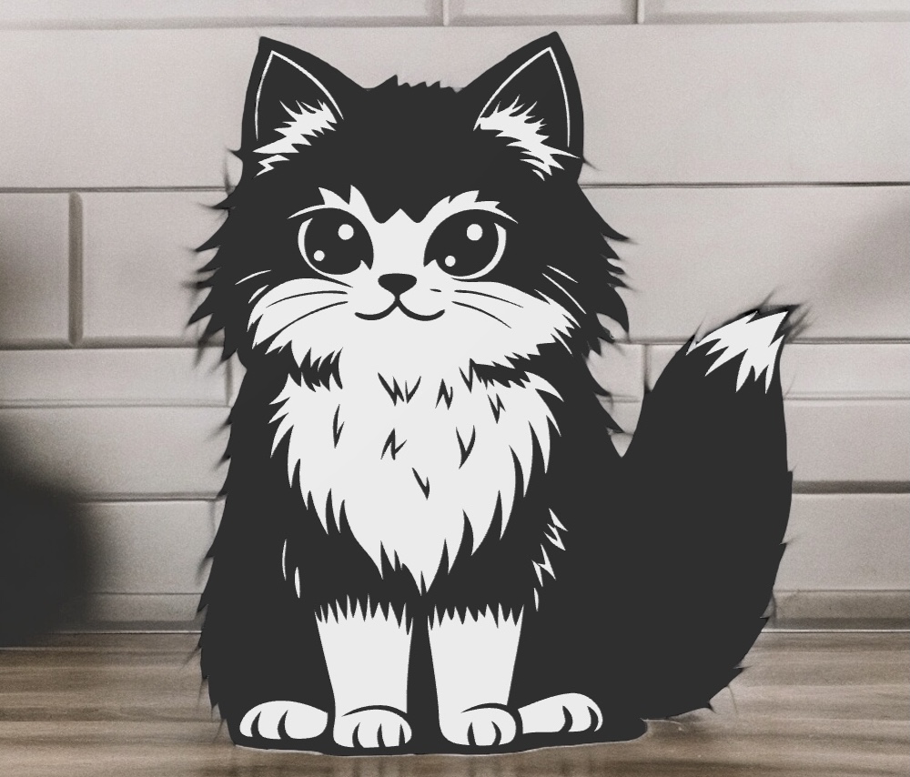 2D collection cute cats wall decoration by Rott3D | Download free STL ...