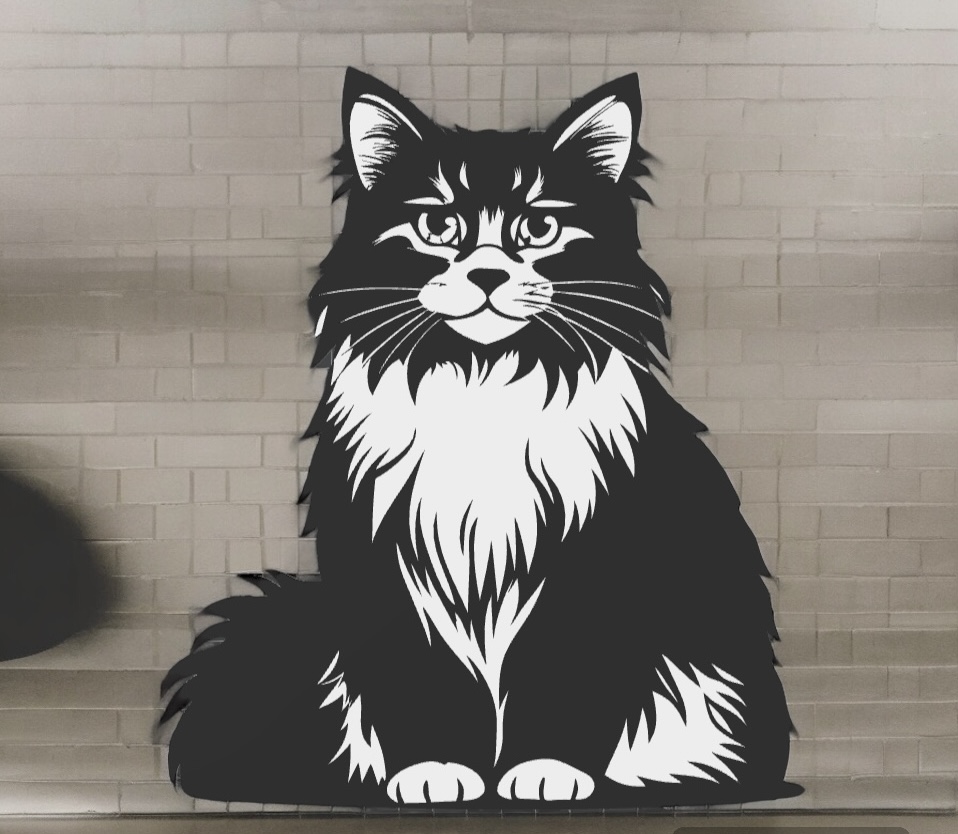 2D collection cute cats wall decoration by Rott3D | Download free STL ...