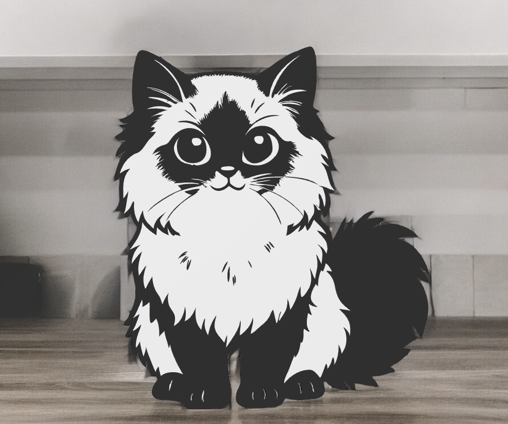 2D collection cute cats wall decoration by Rott3D | Download free STL ...