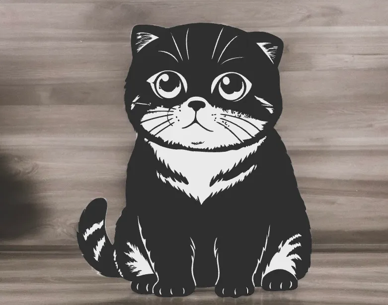 2D collection cute cats wall decoration by Rott3D | Download free STL ...