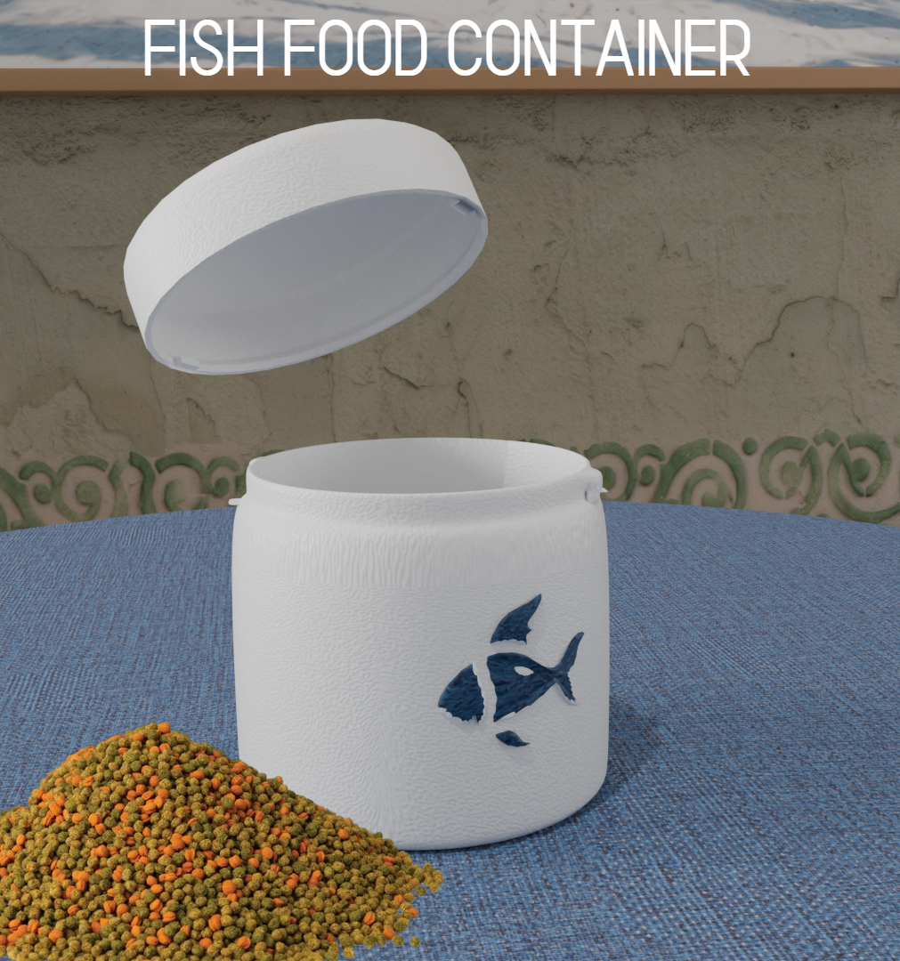Fish Food Container by Aero_Nava | Download free STL model | Printables.com